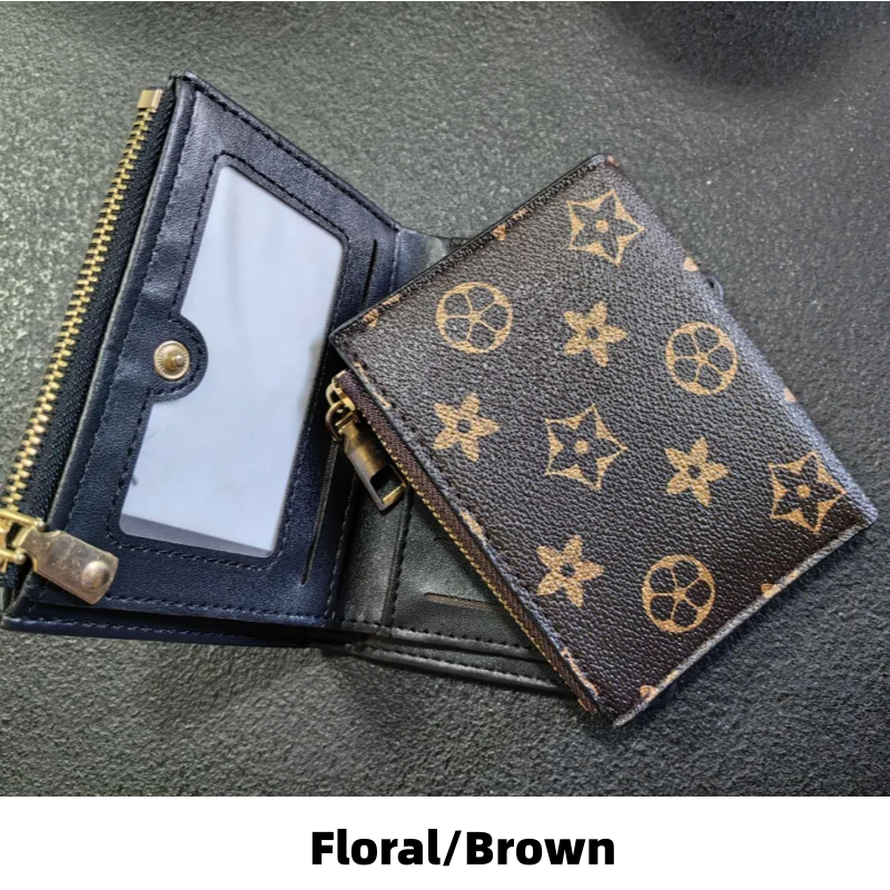 Korean Wallet Ladies Cute Short Wallet For Woman With Card Holder Coin ...