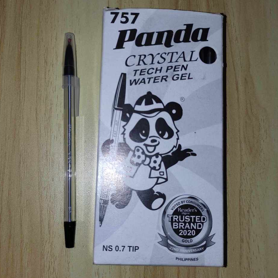 PANDA BLACK BALLPEN 1PC / #757 Crystal Tech Pen Water Gel / 0.7mm tip | Shopee Philippines