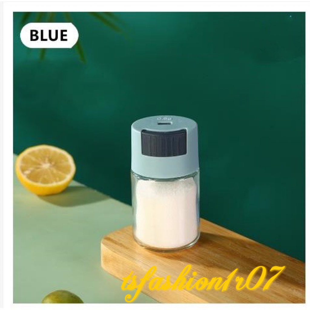 TS Glass seasoning bottle press type quantitative seasoning jar kitchen ...
