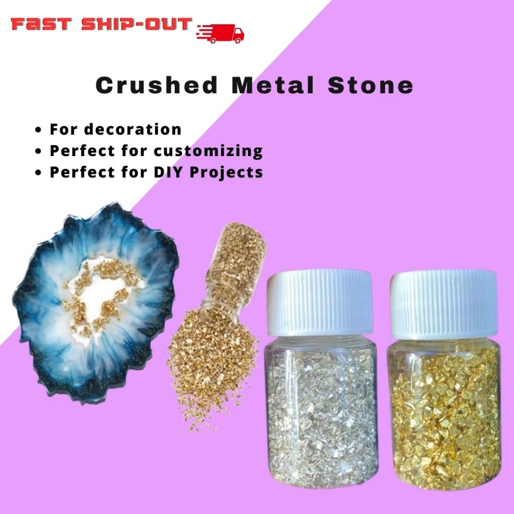 DIY Crushed Metal Stone Gravel AB Epoxy Filling Decoration (20ml/37g ...