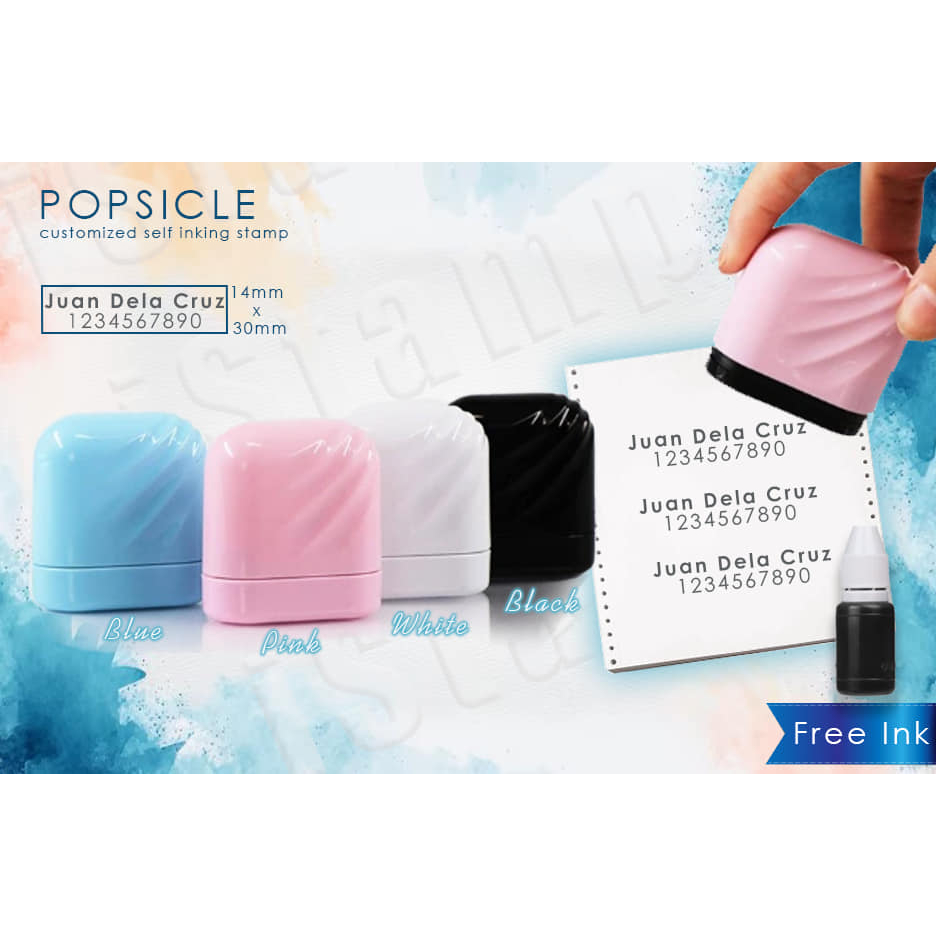 iStamp POPSICLE | Customized Self Inking Stamp + Free Ink | Shopee ...