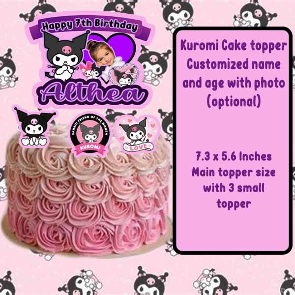 Customized KUROMI Cake topper | Shopee Philippines