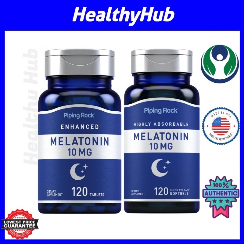 Melatonin 10mg, PipingRock Melatonin Quick Release, Highly Absorbable ...