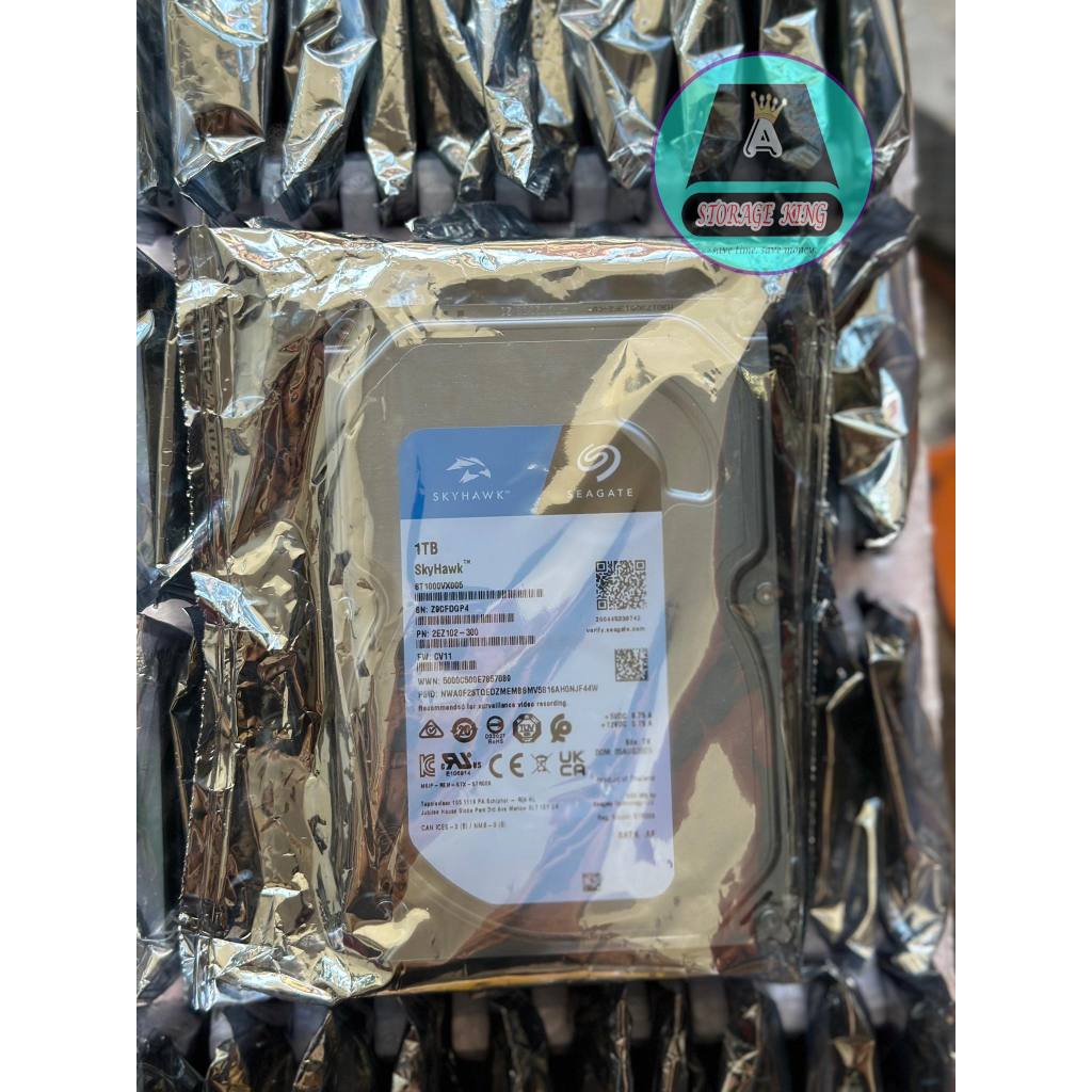 Seagate Skyhawk 1TB CCTV Surveillance Hard Disk Drive (for CCTV) SATA 3 ...