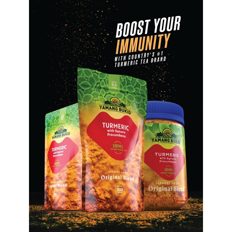 Yamang Bukid Turmeric with Gynura Procumbens 10in1 Instant Herbal Tea ...