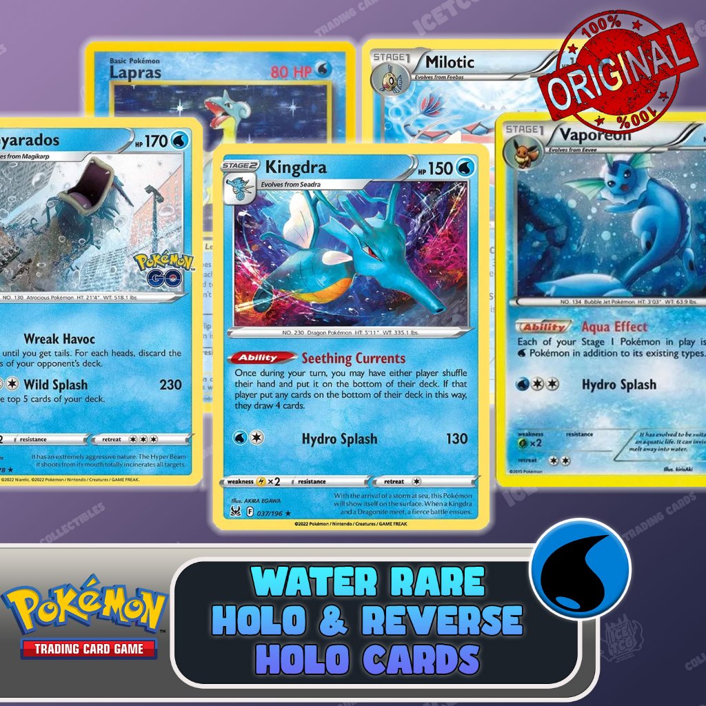 Water Rare Holo/Reverse Holo and Promo Pokemon Cards - Pokemon TCG ...