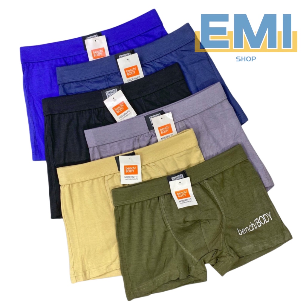 COD 3pcs/6pcs Bench High quality Boxer Shorts 100% cotton | Shopee ...