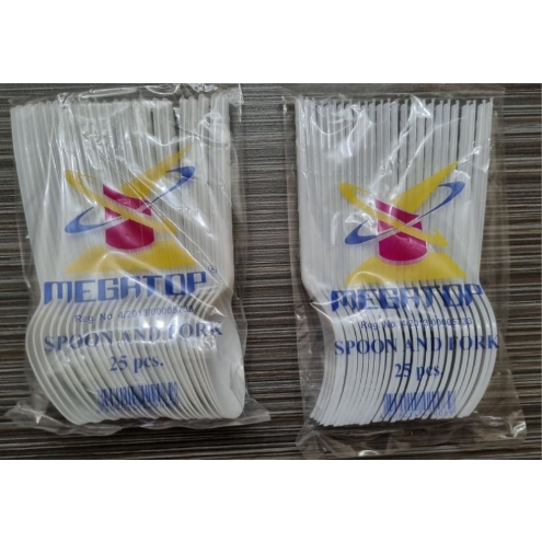 Disposable Spoon and Fork megatop 25pcs per pck | Shopee Philippines
