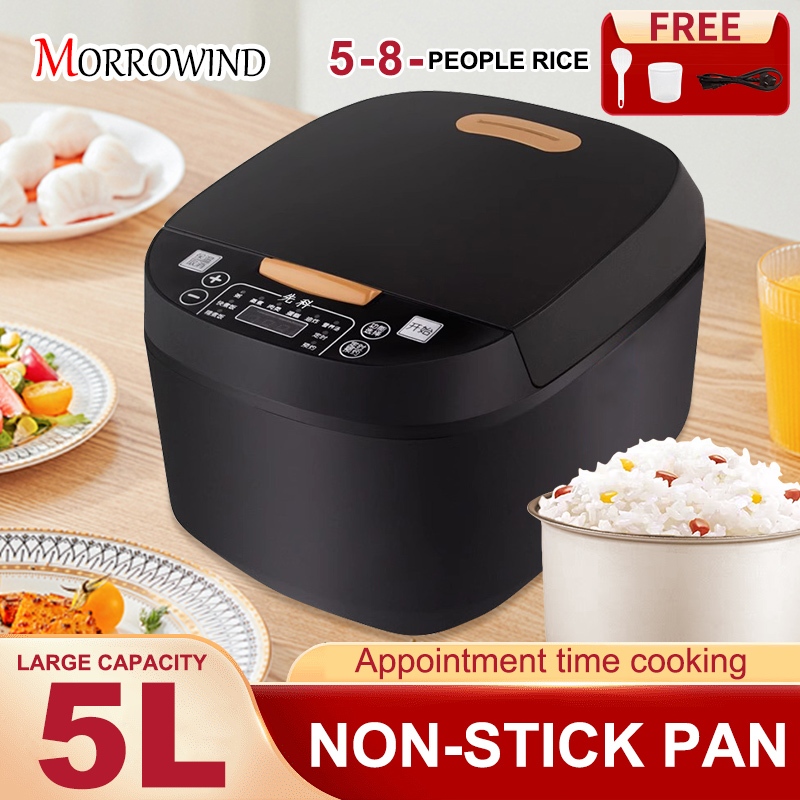 Smart rice cooker Stainless steel 5L large capacity rice cooker ...
