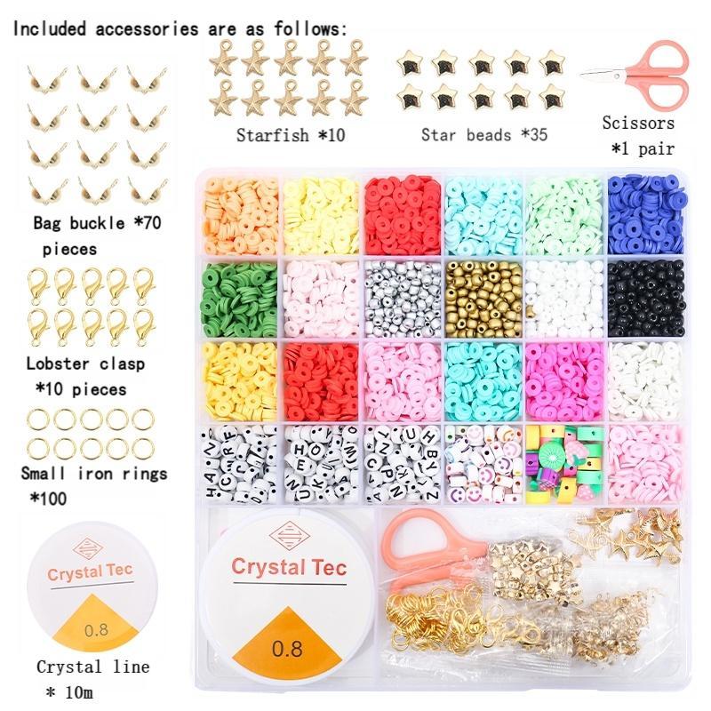 5000 Pcs beads for bracelet making set beads set Creative Educational ...