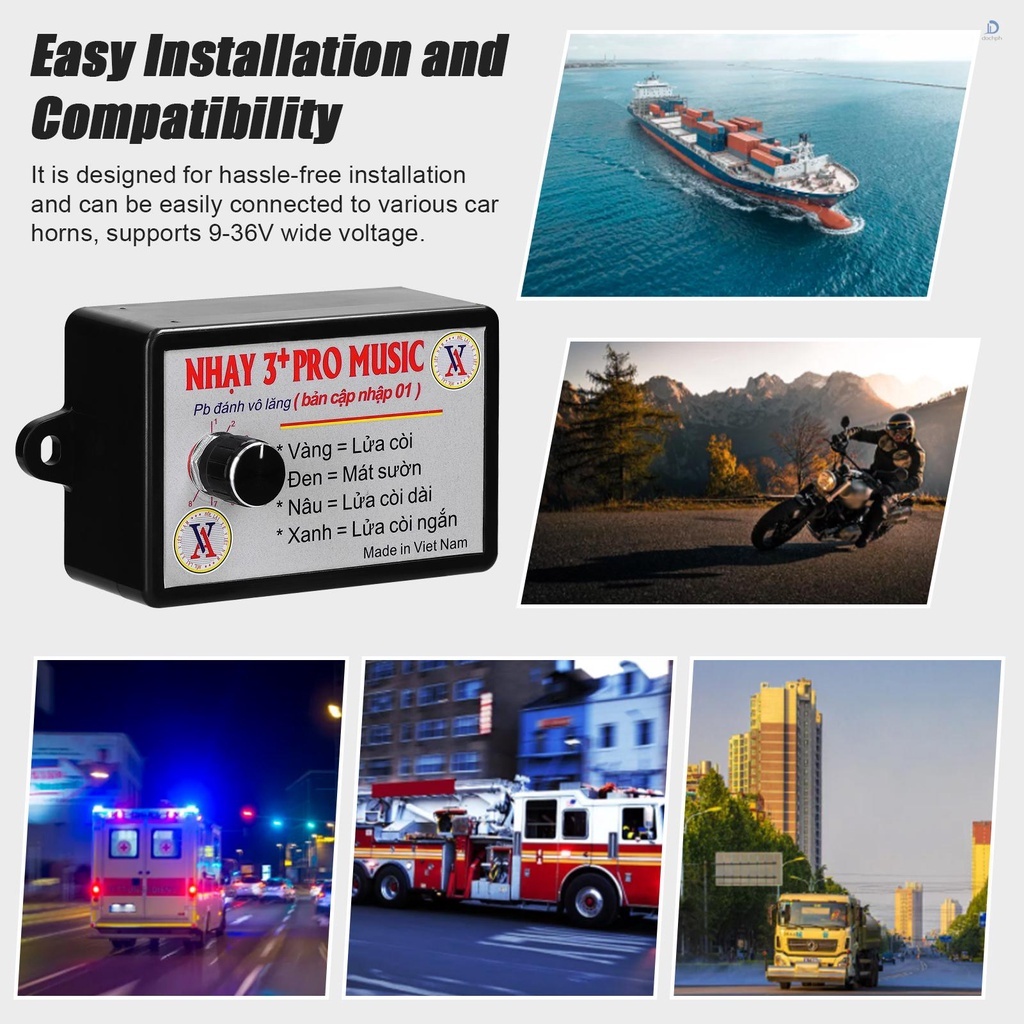 12v24v Universal Electric Horn Controller Music Rapid Relay For Truck ...