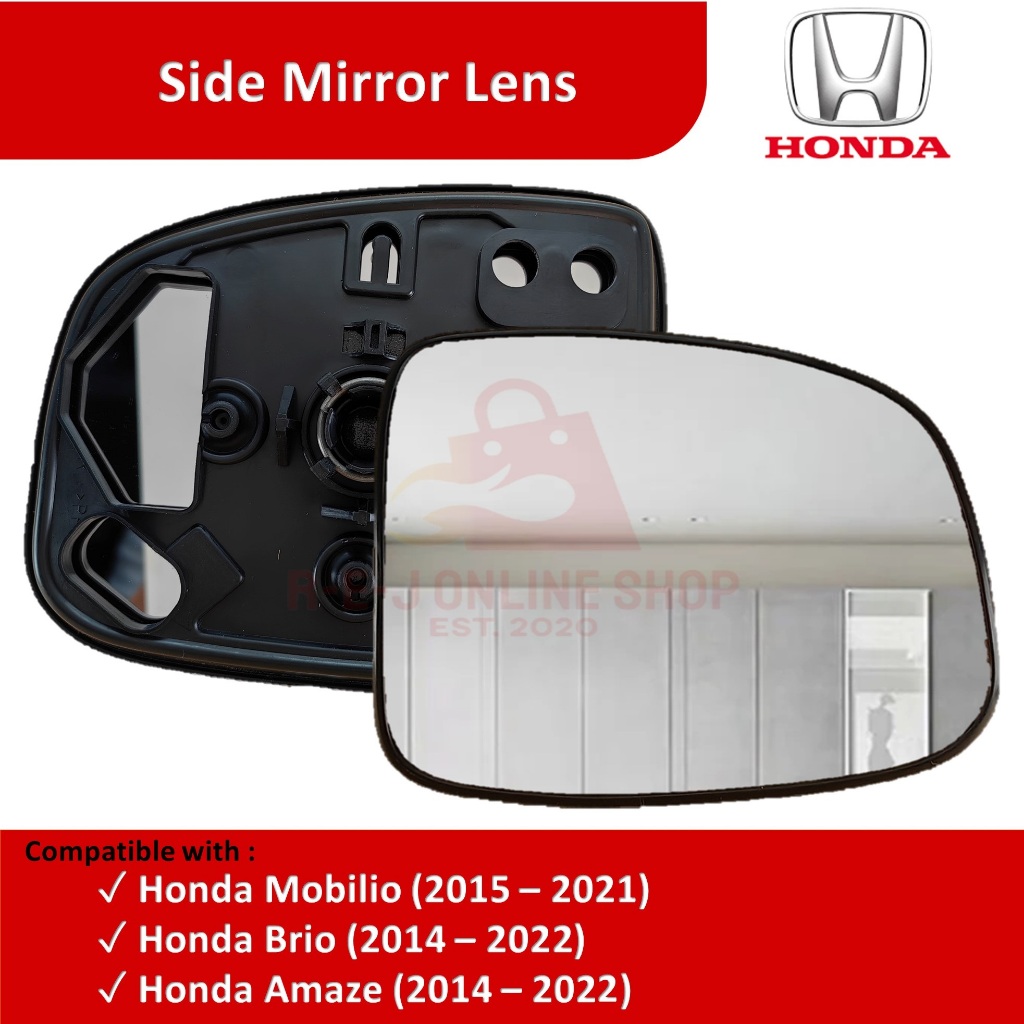 Side Mirror Lens for Honda Mobilio (2015 - 2021) and Honda Brio / Amaze ...