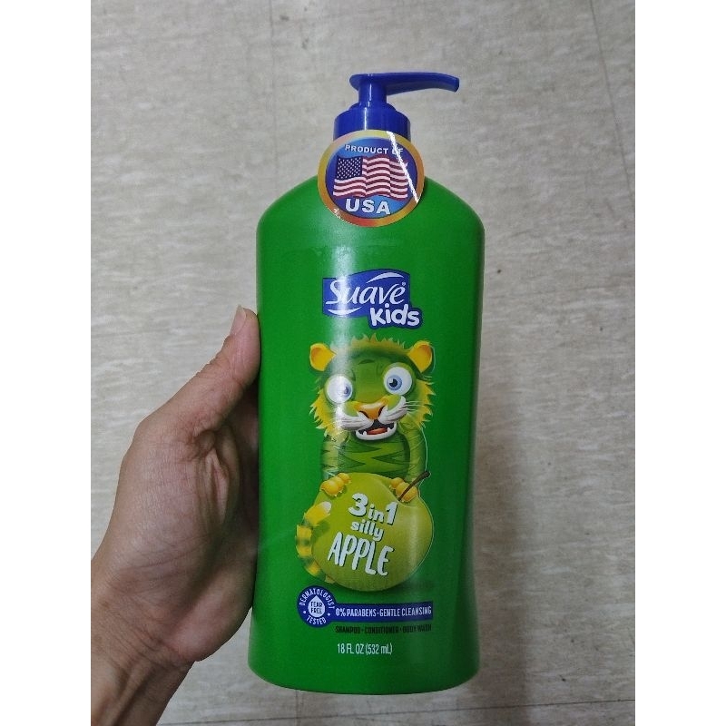 SUAVE KIDS SHAMPOO SILLY APPLE 3in1 532ML | Shopee Philippines