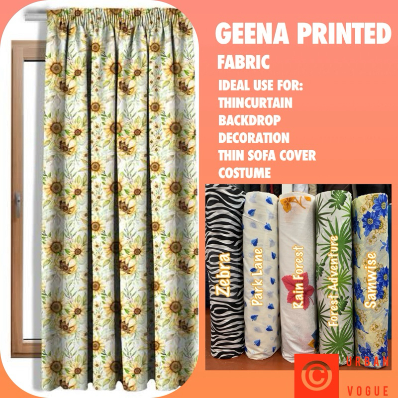 Printed Geena Silk Assorted Designs 60" width | Shopee Philippines