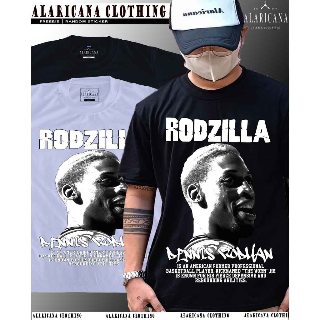 RODZILLA DENNIS RODMAN"Trend Men's Cotton Tee: 220 GSM, DTF Print ...