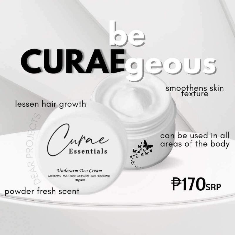 CURAE Essentials Underarm whitening Deo Cream (10grms) | Shopee Philippines