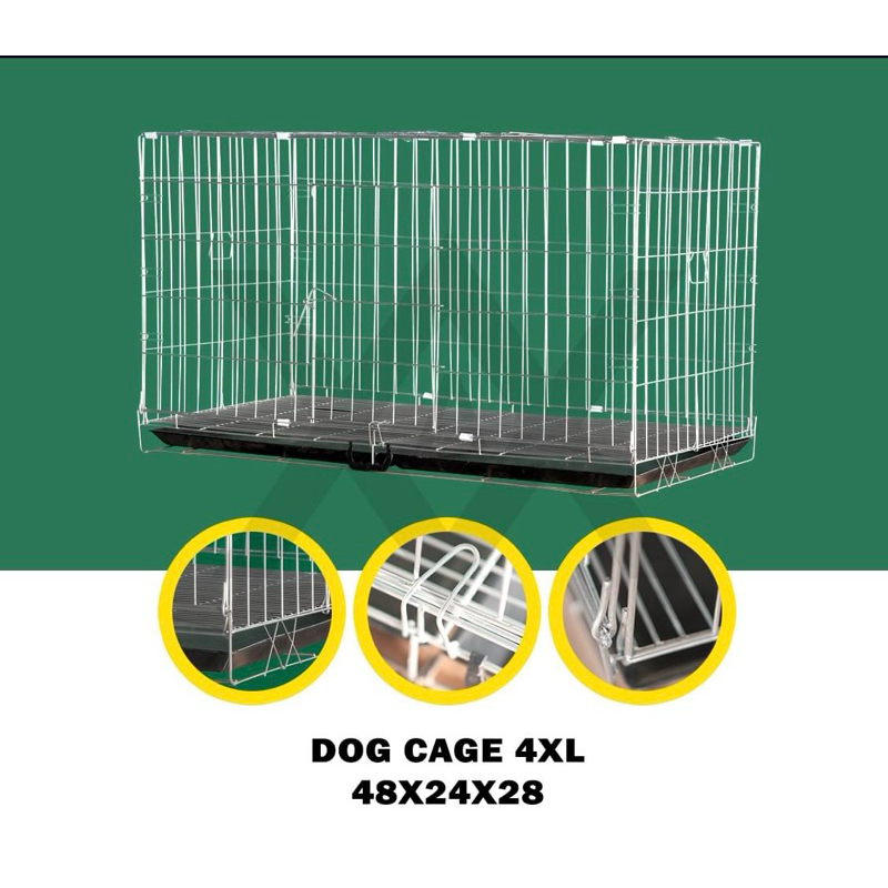 Heavy Duty Collapsible Cage 2 Doors for Dog,Cat & Rabbit Size XXXXL ...