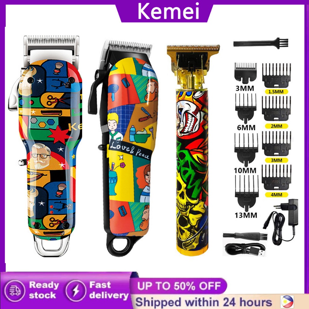 KEMEI Razor Rechargeable Hair Clipper Adjustable Men's Cordless Hair ...