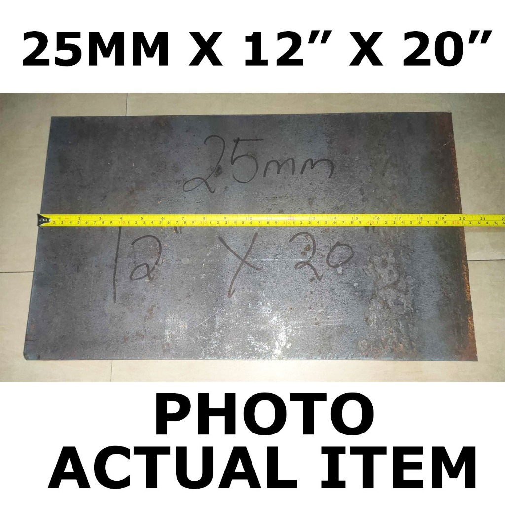 MS BASE PLATE 25MM X 12" X 20" MILD STEEL === BAKAL 25MM X 12" X 20 ...