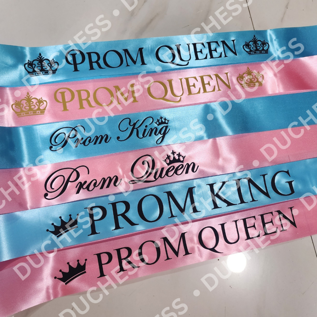 PROM QUEEN Sash PROM KING SASH | Shopee Philippines