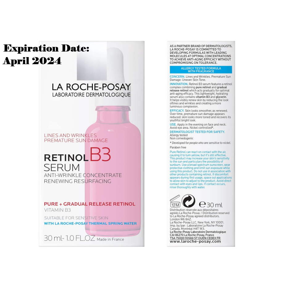 La Roche-Posay Pure Retinol Serum with Vitamin B3 Niacinamide ...