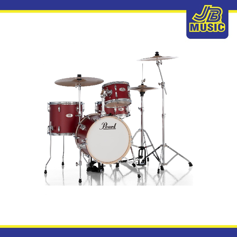Pearl MT564/C Midtown 4-PC Compact Drum set #747 Matte Red (Cymbals not ...