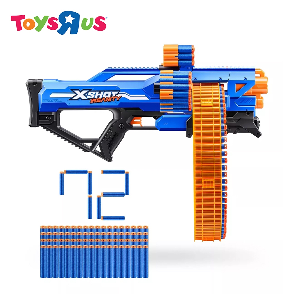 Zuru X Shot Insanity - Mad Mega Barrel, 72 Air Pocket Darts, Ages 8 ...