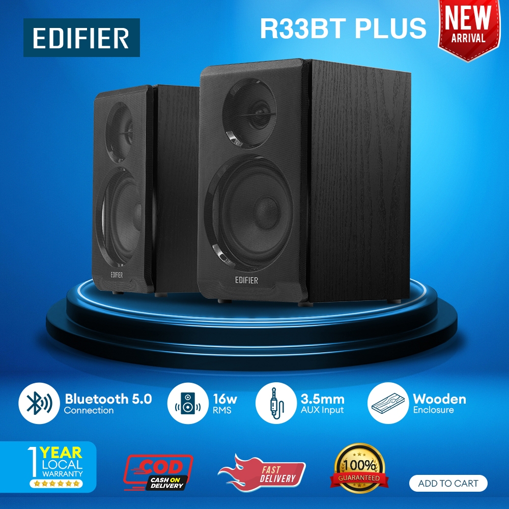 Edifier R33BT Wireless Bluetooth Connectivity 5.0 Classic Wooden Design ...
