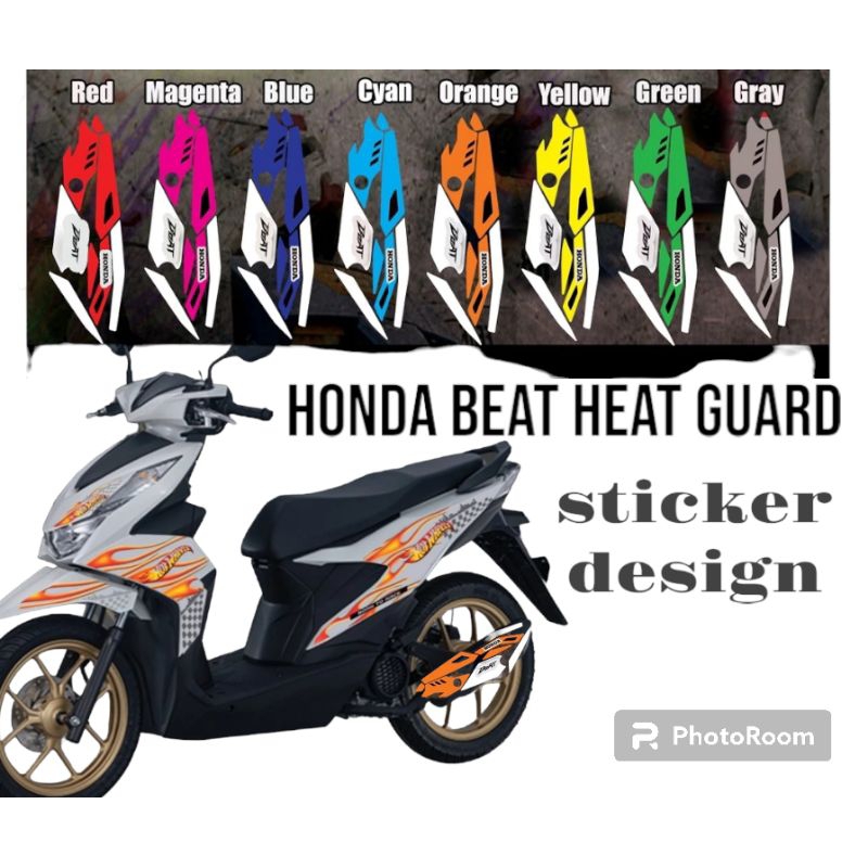honda beat fi heat guard sticker sticker decals | Shopee Philippines