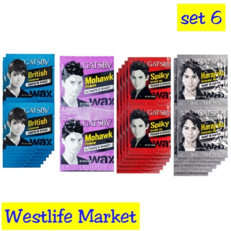 GATSBY Styling Wax 3g x 6 sachets | Shopee Philippines
