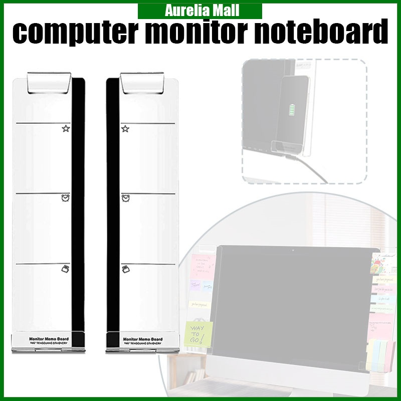 Acrylic Transparent Computer Monitor Memo Board Monitor Sticky Note ...
