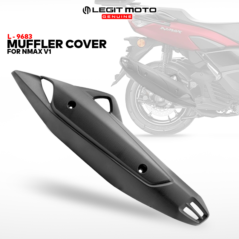 LEGITMOTO GENUINE MUFFLER COVER FOR YAMAHA NMAX V1 MATTE BLACK HEAT ...