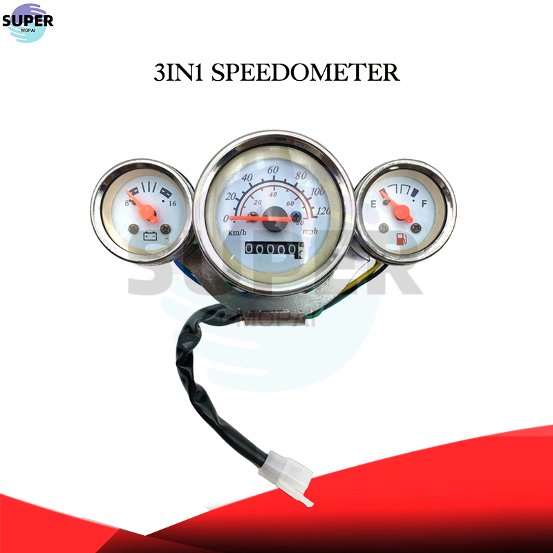 Motorcycle Speedometer Tachometer Universal 3 In 1 Shopee Philippines