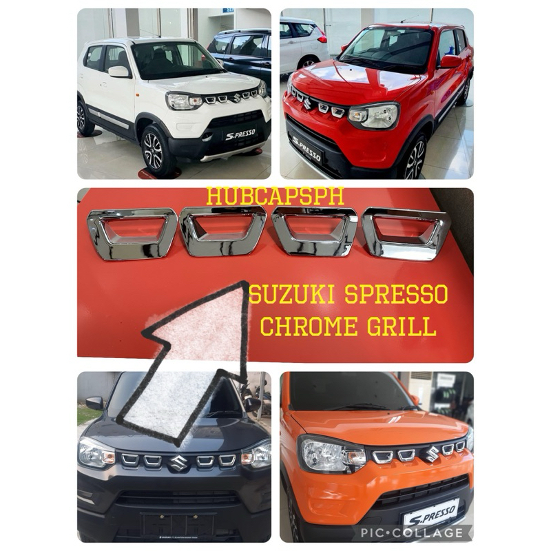 SHINY NOT MATTE Suzuki Spresso 2019 Onwards garnish chrome grill and ...