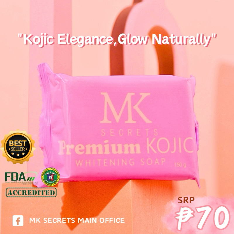 MK SECRETS PREMIUM WHITENING KOJIC SOAP 150g | Shopee Philippines