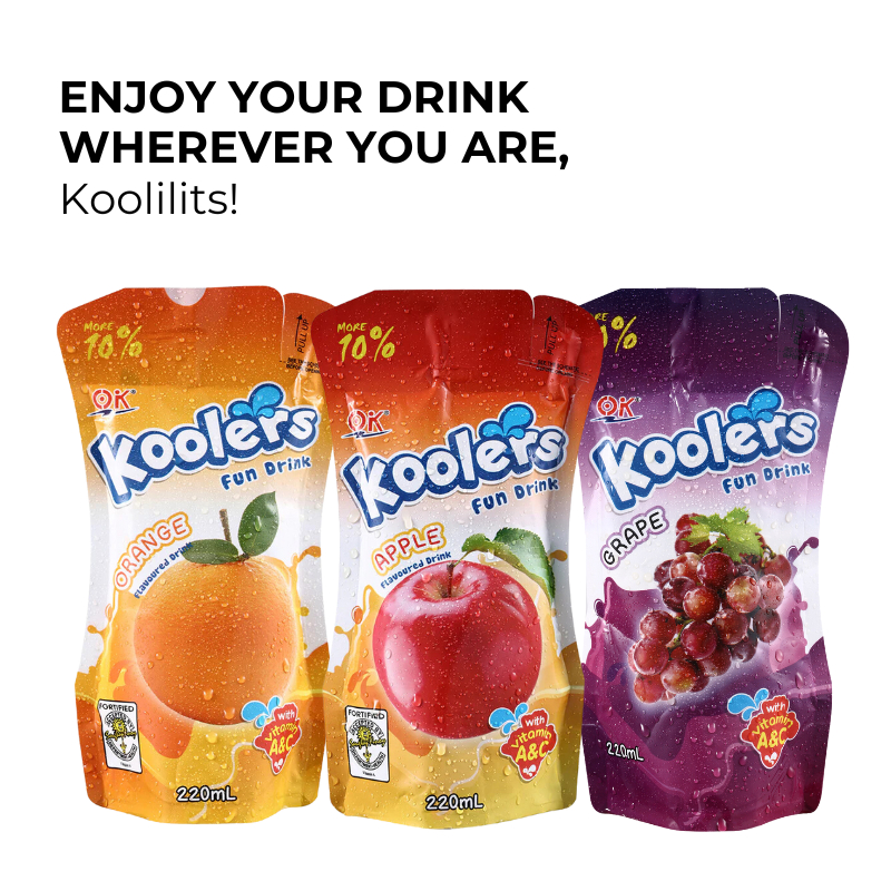Koolers Fun Drink Apple Orange and Grapes (220ml) | Shopee Philippines