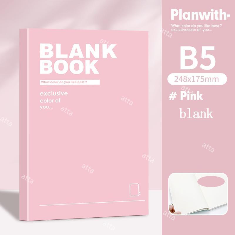 128Sheets A5/B5 Color Super Thick Notebook Line Blank Notepad Colorful ...