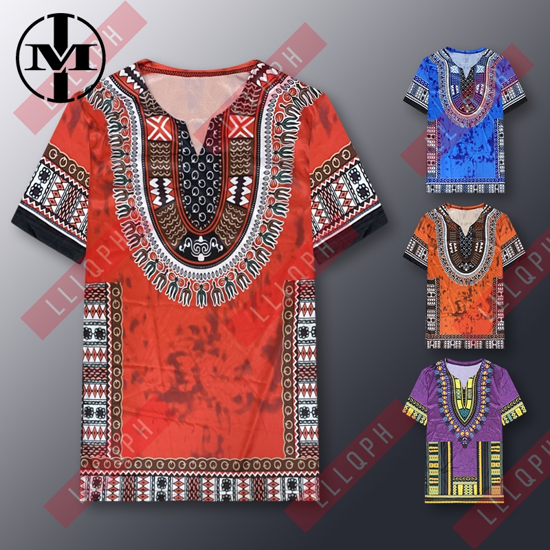 ICM T301 Halumna Black and White Dashiki Shirt (Random Colors) | Shopee ...