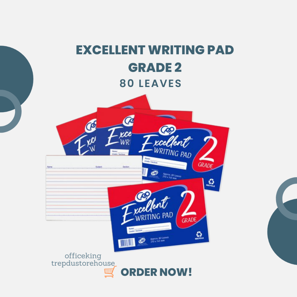 Excellent writing pad Grade 2 80 leaves | Shopee Philippines