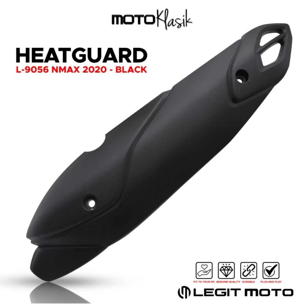 LEGITMOTO GENUINE YAMAHA NMAX V2 MUFFLER COVER MATTE BLACK / EXHAUST ...