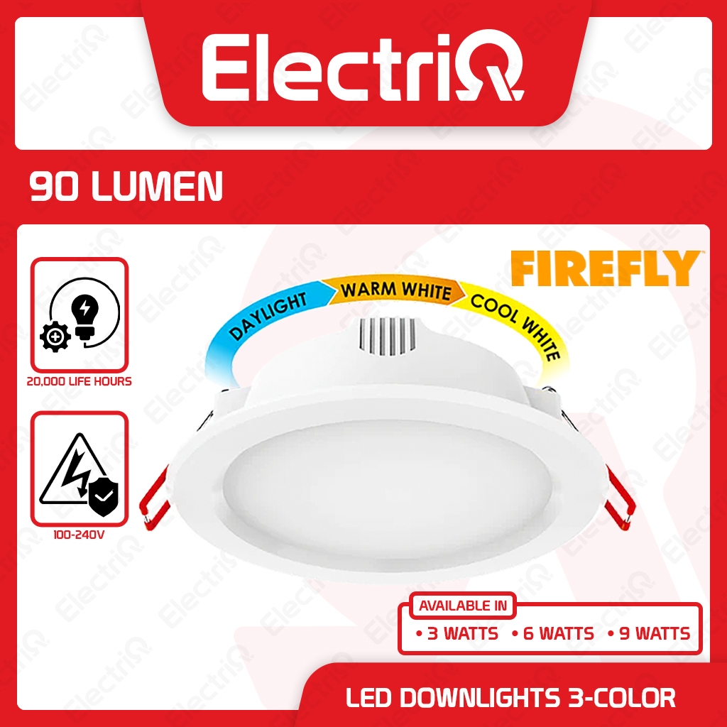 Electriq l Firefly Basic Series Functional LED Downlights 3-Color ...