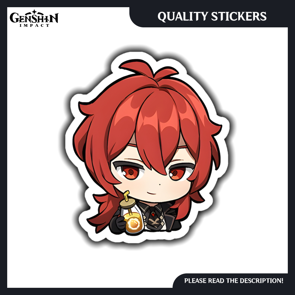 Diluc - Genshin Impact Emoji Stickers | Shopee Philippines