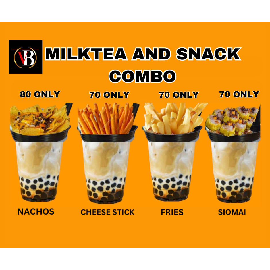 Laminated Milk Tea and Snack Signages A4 Size makapal 250mic glossy ...