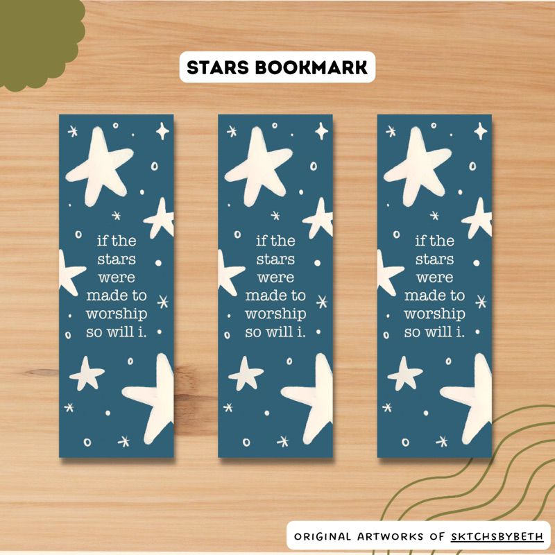 Stars Bookmark, If The Stars Were Made To Worship So Will I | BM003 ...