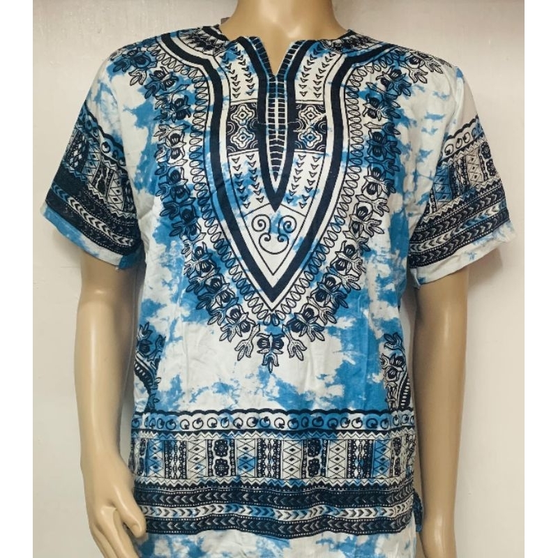 Dashiki Bohemian Tribal Indian African Batik Shirt Free Size HALUMNA ...