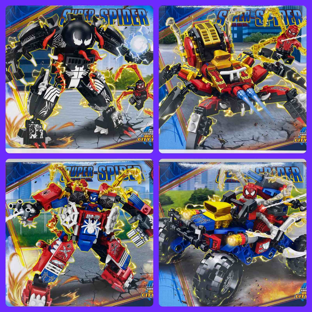 Super Spider Bricks Series 4in1 SPM Design Building Blocks | Shopee ...