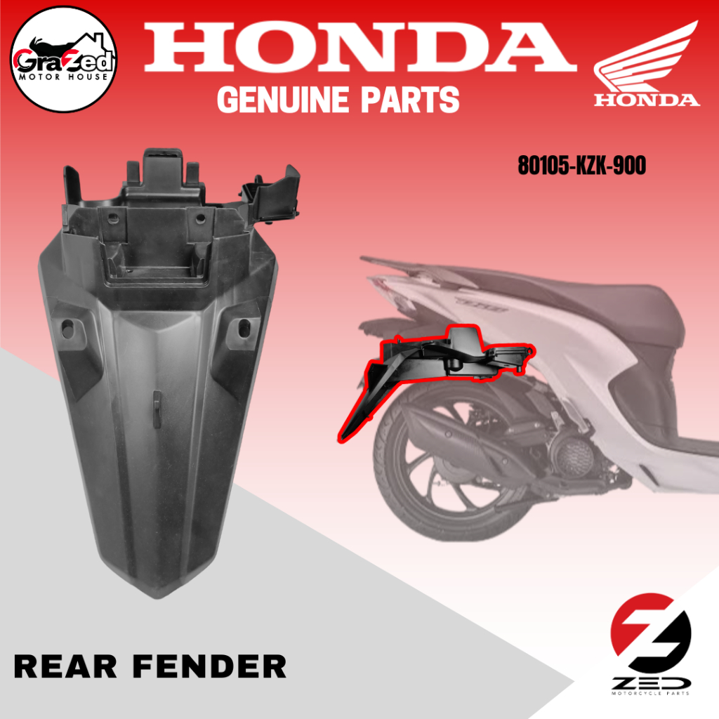 REAR FENDER / MUD GUARD for Honda Dio 2021 (80105-KZK-900) GENUINE ...