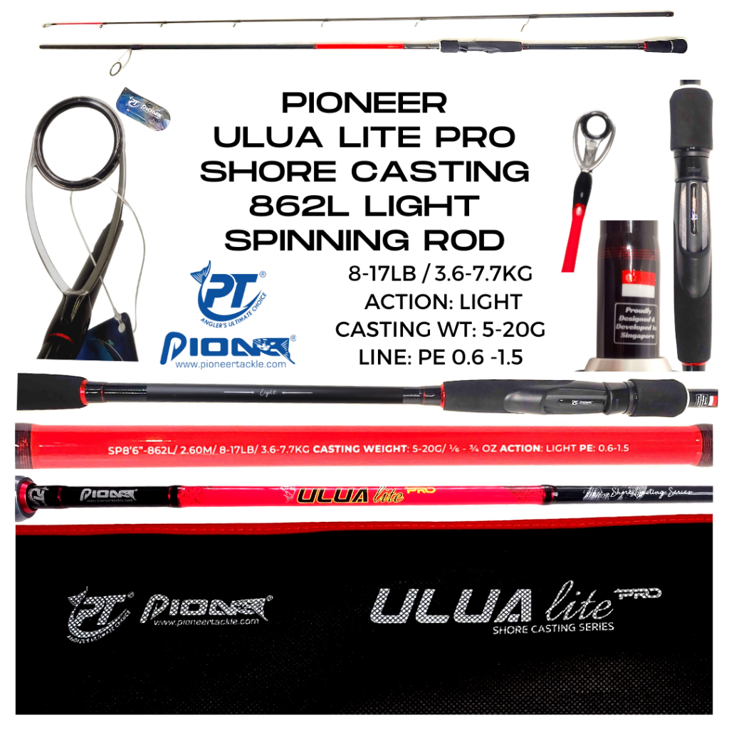 Pioneer ULUA LITE PRO Light Shore Casting Series 862L 8ft 6 inches ...
