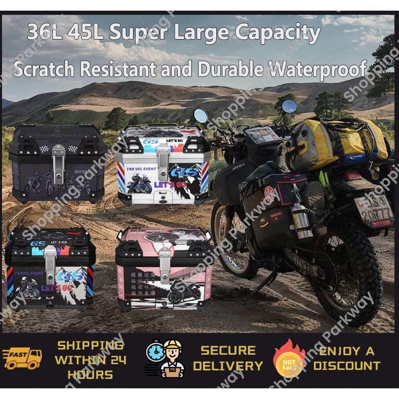 Top Box For Motorcycle Tail Box 36L 45L Motorcycle With Base Plate Sec ...
