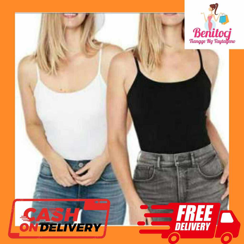 Hot Sando Plain Sleeveless Spaghetti Strap Knitted free size Color fit ...